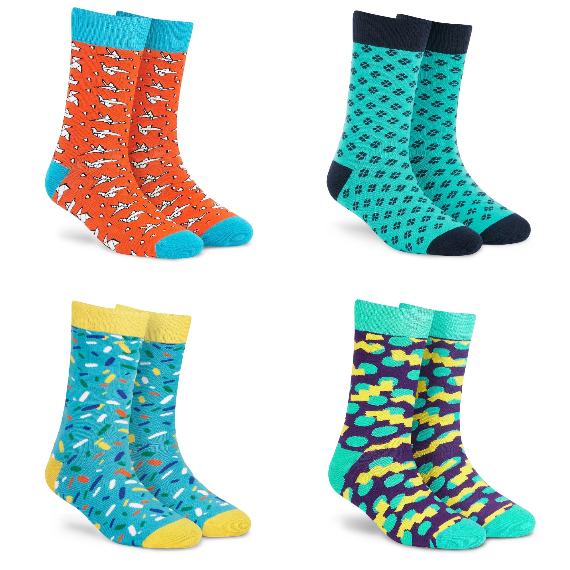 Premium Cotton Of Unique Colorful Designer Socks bundle Pack of 4 ...