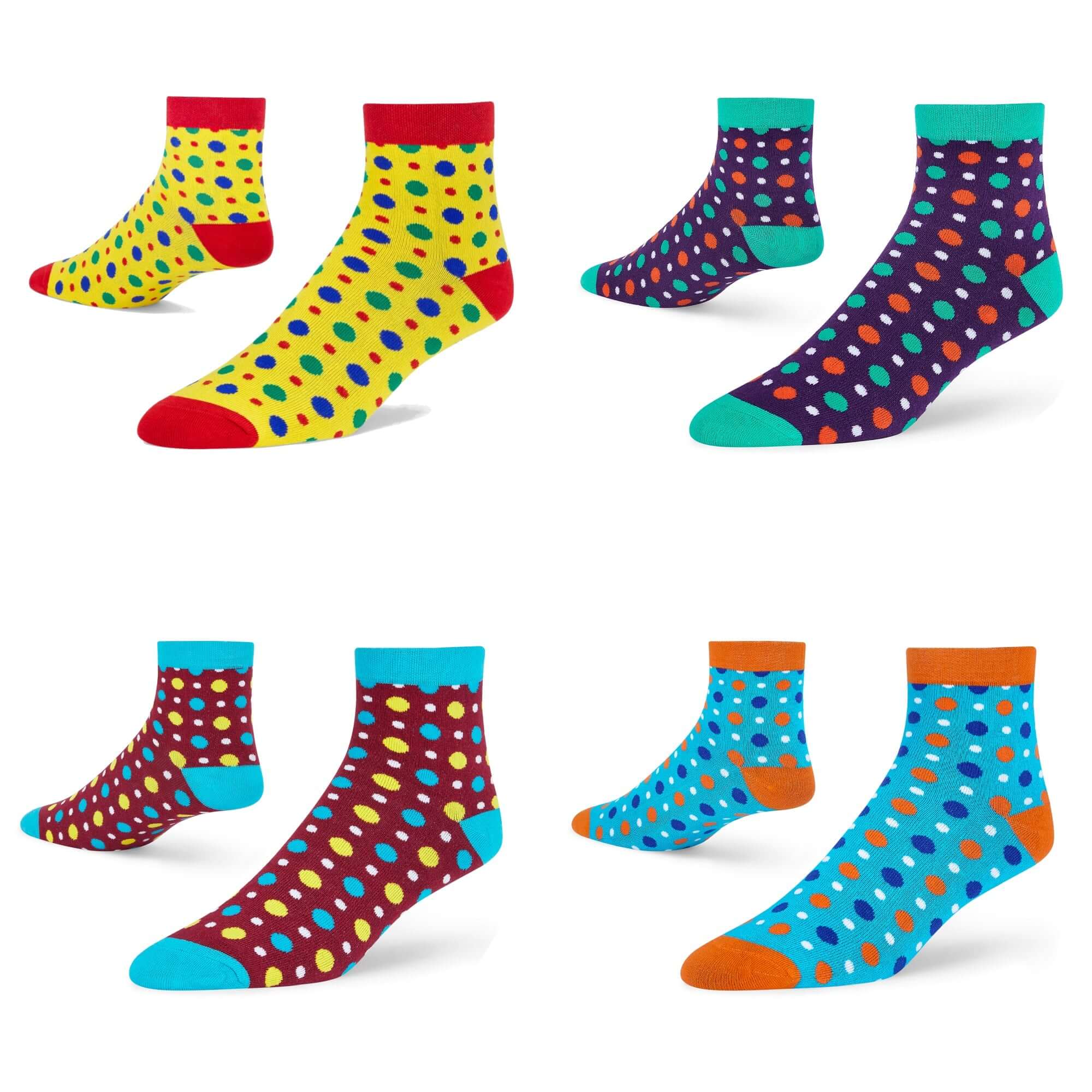 Cotton Ankle Socks Combo – Fizzy Pack of 4 | Fun & Vibrant Designs ...
